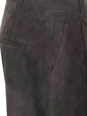 THE JACKIE LEATHERS Promise Wide-leg Suede Trousers