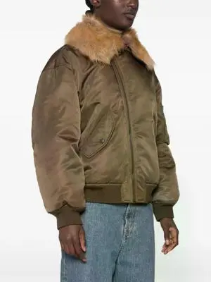 Saint Laurent Fur-collar Puffer Jacket