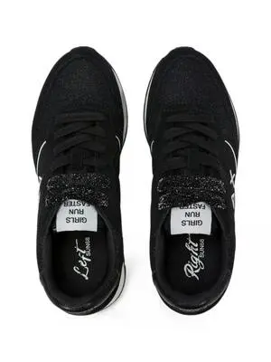 SUN 68 Ally Glitter Logo-embroidered Sneakers