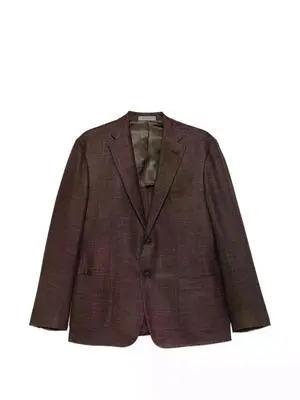Corneliani Textured-finish Single-breasted Blazer - Brown