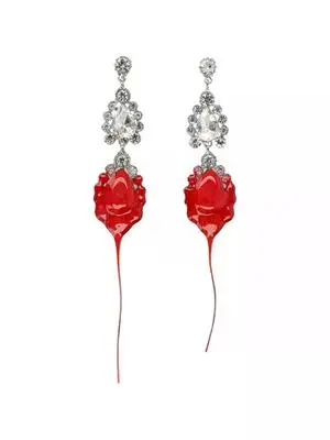 Ottolinger Crystal-embellished Dipped Earrings Silver