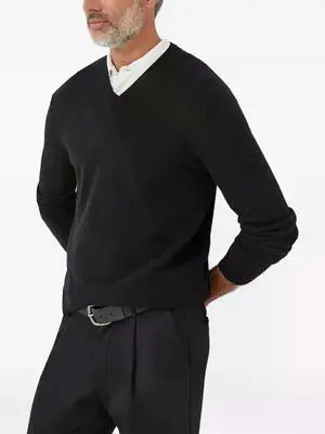 BENETTON V-neck Sweater - Black