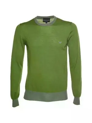 Emporio Armani Logo-embroidered Elbow-patch Sweater