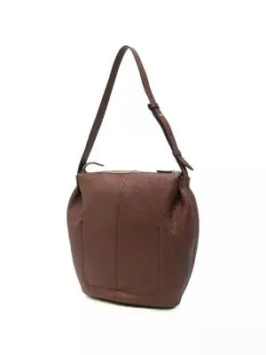 THE BRIDGE Pebbled-leather Shoulder Bag