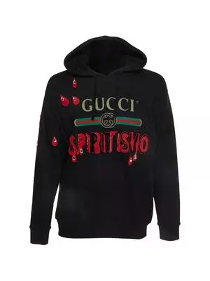Gucci Spiritismo Logo-embellished Hoodie - Black
