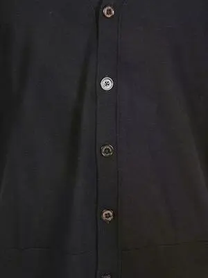 PAOLO PECORA V-neck Button-up Vest - Black
