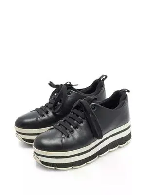 Prada Round-toe Platform Sneakers