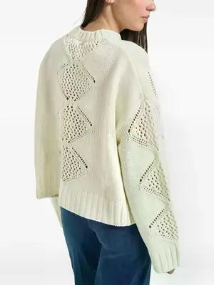 Liu Jo Crystal-embellished Open-knit Sweater
