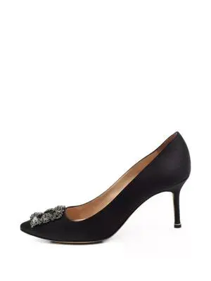 Manolo Blahnik Hangisi Buckle Pumps - Black