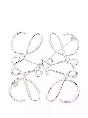 Loewe 2010s Anagram Brooch - Silver