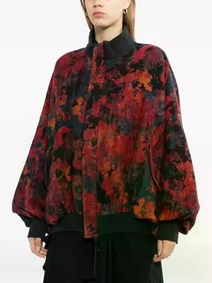 Yohji Yamamoto Floral-print Oversized Jacket