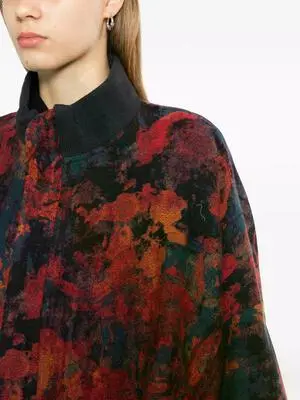 Yohji Yamamoto Floral-print Oversized Jacket