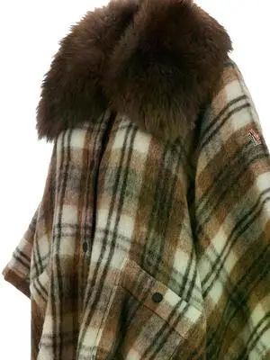 Moncler Plaid Cape