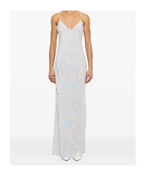 Emilio Pucci Labirinto-print Crêpe De Chine Dress