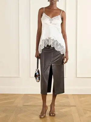 Staud Lina Lace-trimmed Ank - No