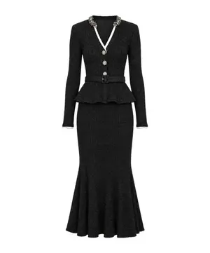 SELF-PORTRAIT Long-sleeved Dress