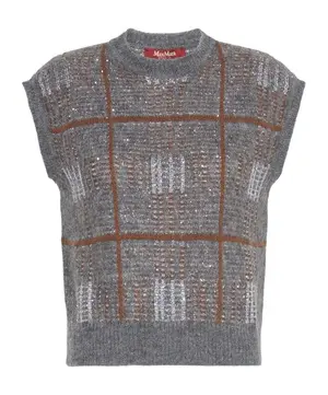 Max Mara Wool, Mohair And Cashmere Gilet - Medium Grey