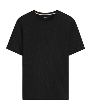Hugo Boss All-over Subtle Print Crew Neck Short Sleeve T-shirt