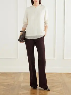 JOSEPH Stretch-gabardine Straight-leg Pants