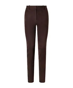 JOSEPH Slim-fit Straight Suede Trousers