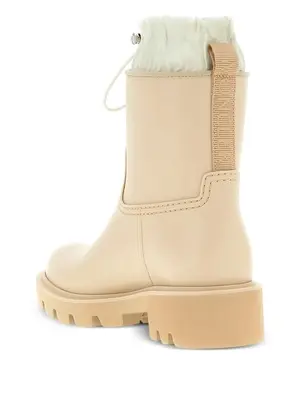 Moncler Logo-patch Rain Boots - Beige