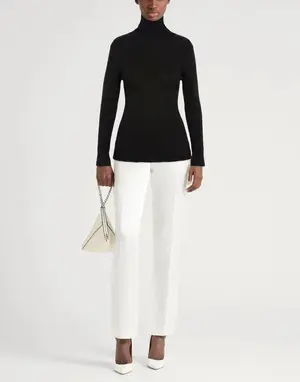 MAISON MARGIELA Solid-color Turtleneck Long-sleeve Knit Top