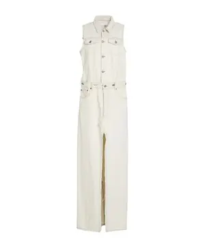 MAISON MARGIELA Solid Color Denim Dress - Ivory