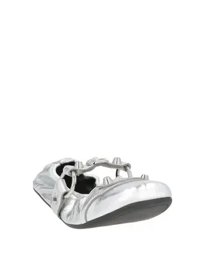 Balenciaga Metallic Mary Jane Flats