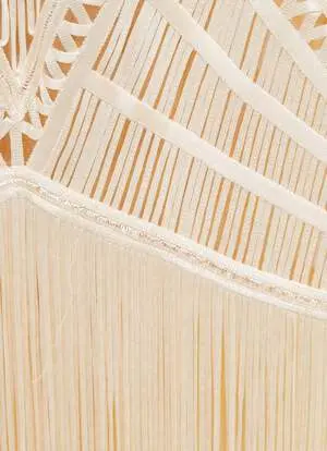 Attico Fringed Midi Dress - Ivory