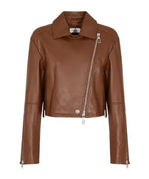 Sportmax Fringed Cropped Jacket - Brown