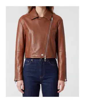 Sportmax Fringed Cropped Jacket - Brown