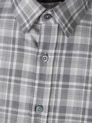 Canali Long Sleeved Plaid Shirt