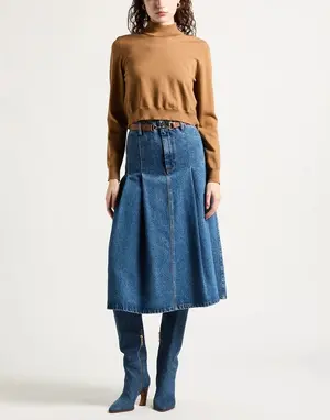 Max Mara Solidcolor Lightweight Knit Turtleneck Longsleeve Top