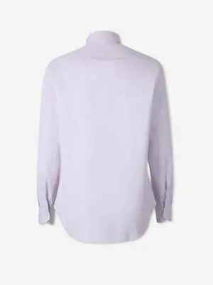 Canali Long Sleeved Curved Hem Shirt