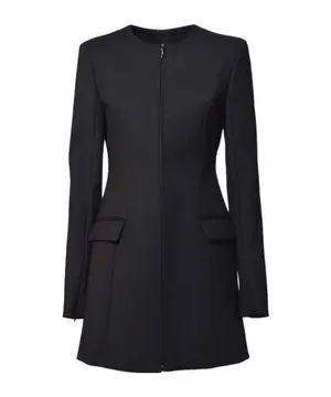 MSGM Zip-up Crewneck Coat