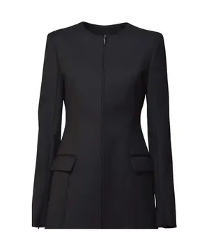 MSGM Zip-up Crewneck Coat