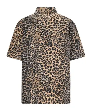 DARKPARK Vale Leopard Denim Short Sleeved Shirt - No