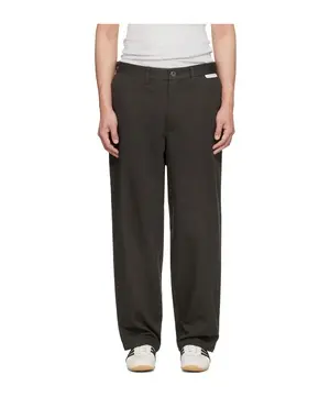 WTAPS Trousers With Belt Loops - Charcoal-grey