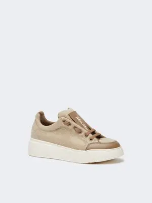 Max Mara Lace-up Sneakers - Beige