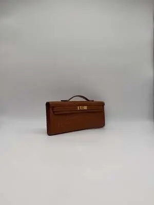 Hermès Kelly Gold Matte Alligator Gold Hardware