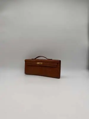 Hermès Kelly Gold Matte Alligator Gold Hardware