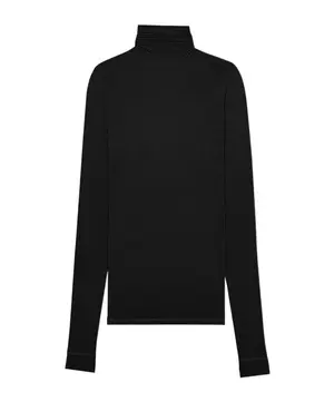 Saint Laurent Turtleneck Long-sleeved Top - Black