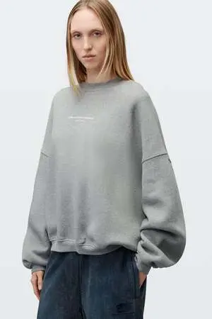 Alexander Wang Logo Print Oversized Crewneck - Sidewalk