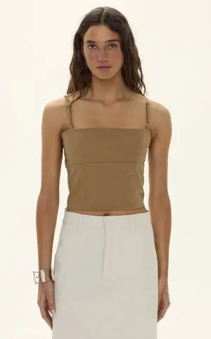 CURATORIA Ceibo Cotton Gabardine Top