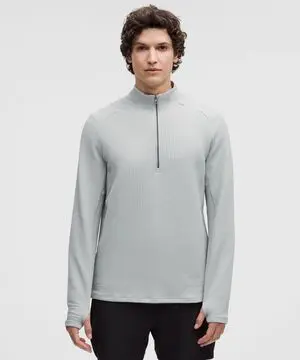 Lululemon Waffle-knit Half Zip - Silver Drop