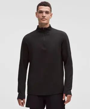 Lululemon Rulu Fleece Half-zip Long-sleeve Shirt - Black