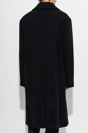 Fendi Wool Formal Double-breasted Coat With Single Back Vent By