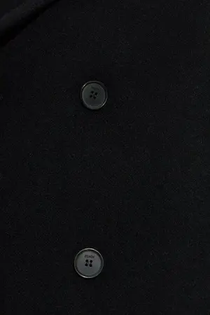 Fendi Wool Formal Double-breasted Coat With Single Back Vent By