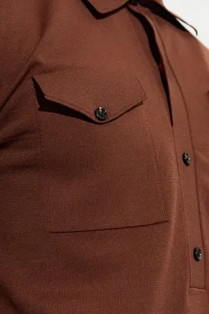 Bottega Veneta Long Sleeve Polo Shirt