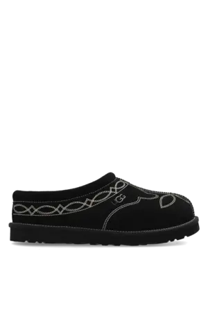 UGG Tasman Western Leather Slip-on Shoes - Black